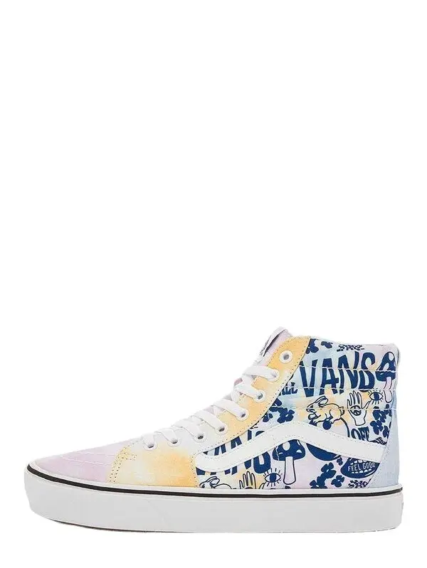 VANS Sk8-hi Comfycush Pastel Tie Dye Sneakers - White/blue/pink