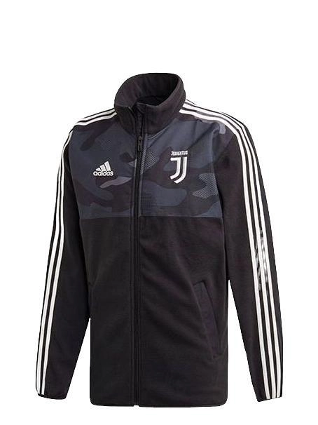 Adidas Juventus Fc Stand Collar Zip-up Track Jacket - Black