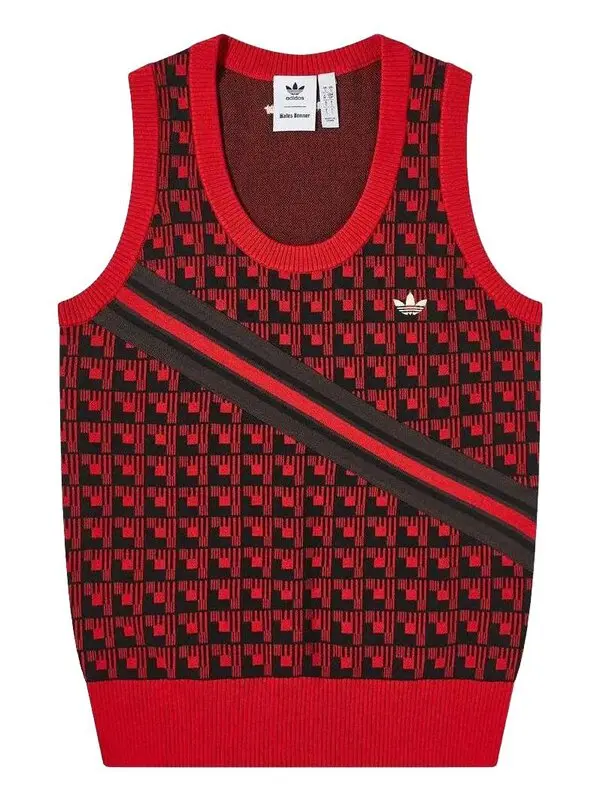 Adidas X Wales Bonner Stripe Knit Vest - Red/black