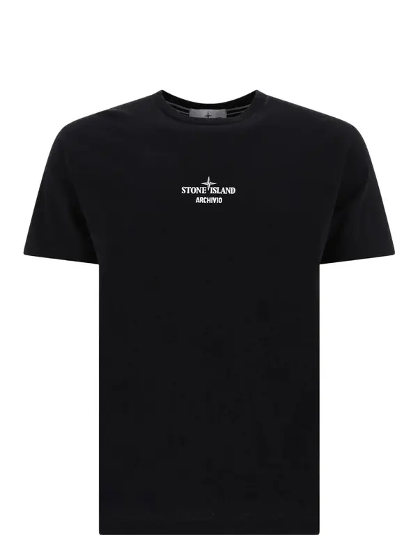 Stone Island Logo T-shirt - Black