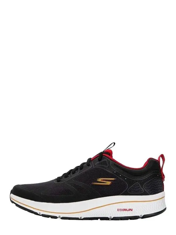 Sketchers Go Run Athletic Sneakers - Black/gold/red