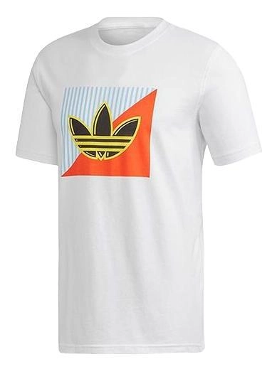 Adidas Originals Logo Round Neck Training Breathable Short Sleeve - White