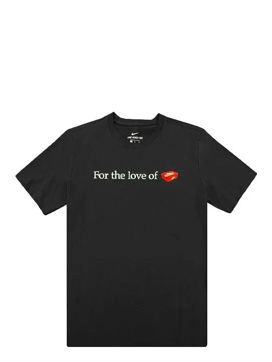 Nike Letter Print Sports Short-sleeved - Black