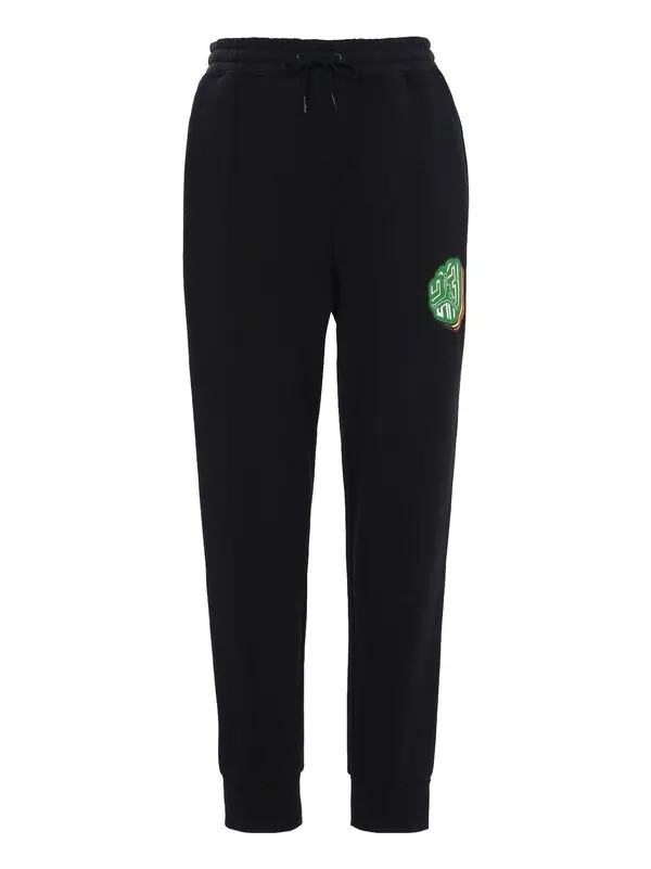 JORDAN Mj Sticker Sweatpants Casual Sports Fleece Lined Long Pants - Black