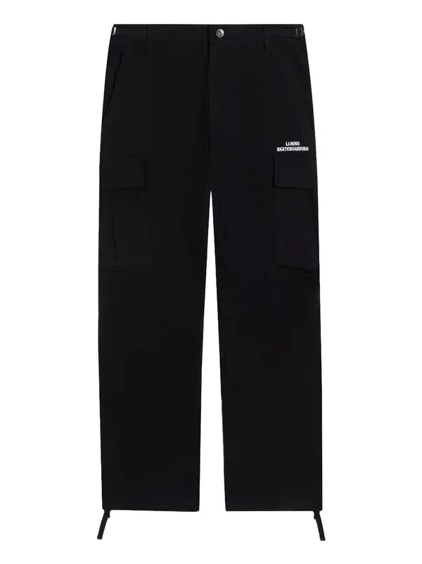 LI-NING Skateboarding Graphic Straight Cargo Pants - Black
