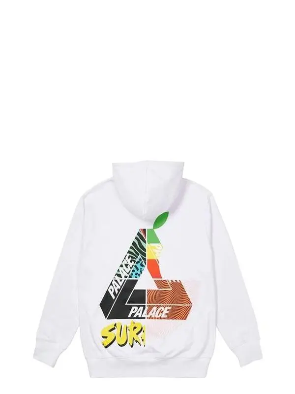 PALACE Max Up Hood Triangle Logo Printing Hoodie - White