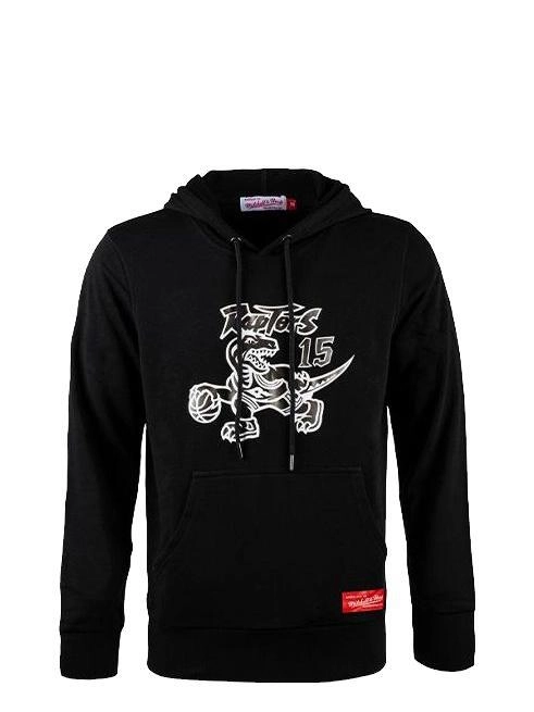 Mitchell & Ness X Nba Toronto Raptors Logo Hoodie 'vince Carter 15 - Black