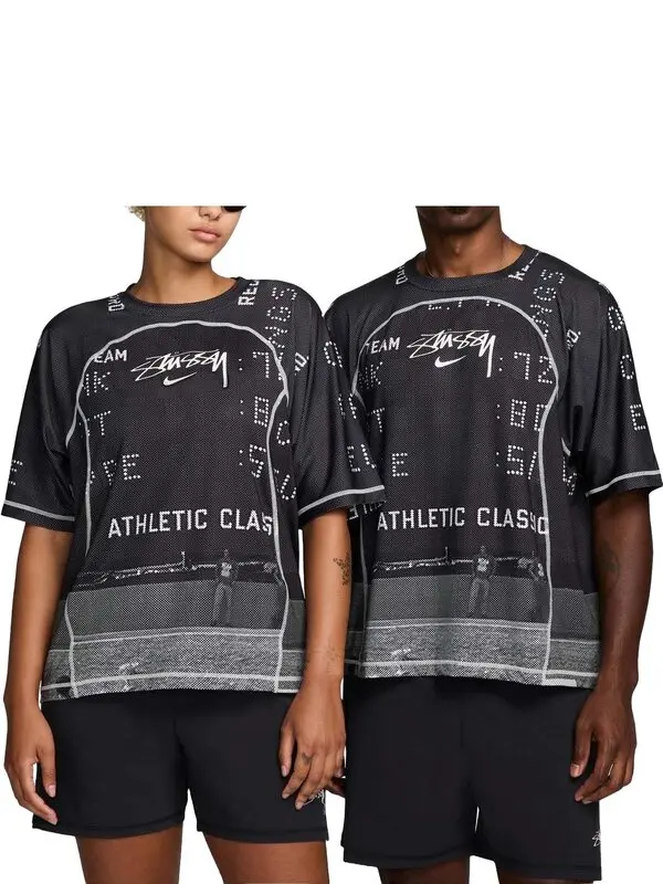 Nike X Stussy Graphic Print T-shirt - Black