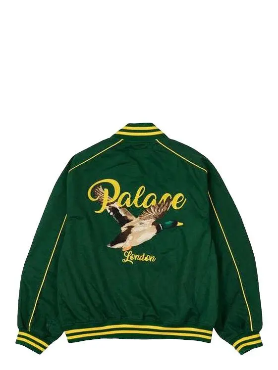 PALACE Ss21 Chain Stitch Bomber Jacket - Green