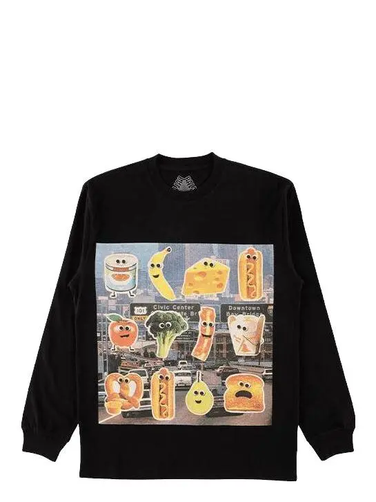 PALACE Payne Graphic Long Sleeve Shirt - Black