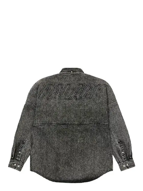 PALACE Denim Bossy Back Logo Denim Shirt - Black