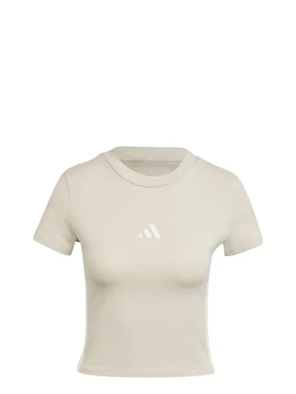Adidas 3-stripes Slim T-shirt - White