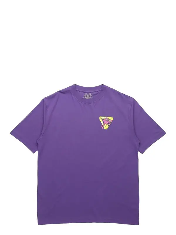 PALACE X M-zone Crossover Small Tri-ferg Pattern Short Sleeve T-shirt - Purple
