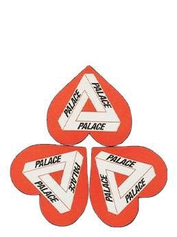 PALACE Heart Shape Tri-ferg Short Sleeve T-shirt - Black