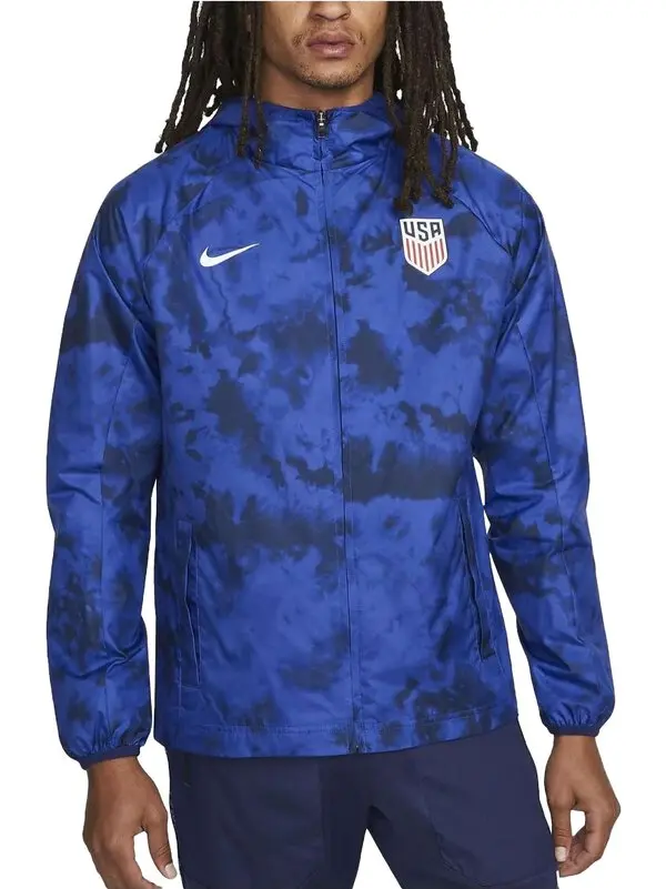 Nike Usa Team Soccer Windbreaker Jacket - Blue