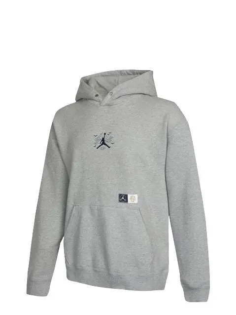JORDAN Air Cny New Year's Edition Embroidered Logo Pullover Hoodie - Grey