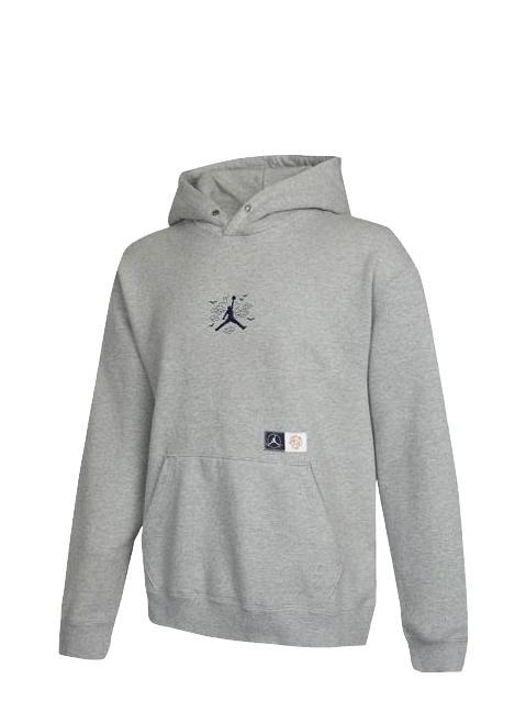 JORDAN Air Cny New Year's Edition Embroidered Logo Pullover Hoodie - Grey