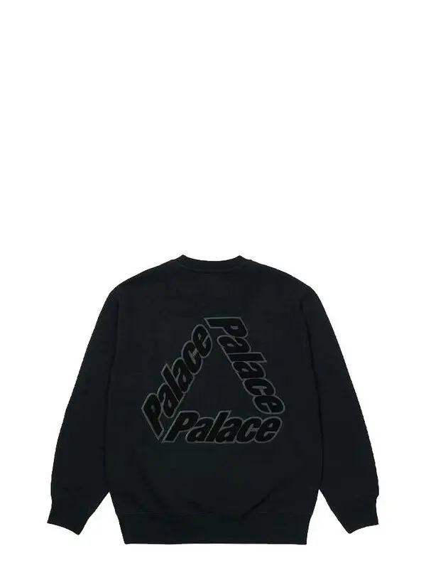 PALACE Alphabet Logo Pattern Round Neck - Black