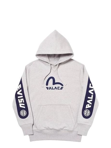 PALACE X Evisu Logo Hoodie - Grey