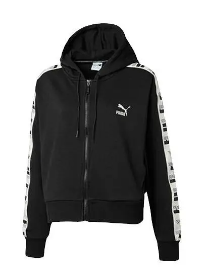 PUMA Knit Hooded Zipper Jacket - Black