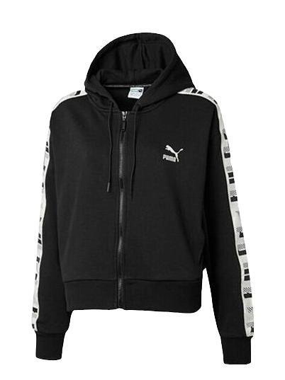 PUMA Knit Hooded Zipper Jacket - Black