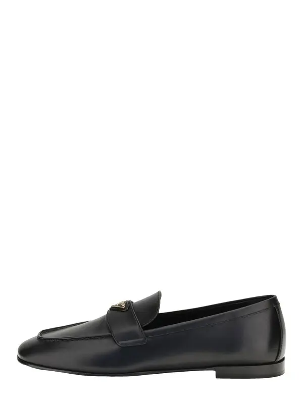 Prada Fw25 Triangle Logo Loafer - Black