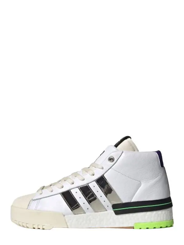 Adidas Sankuanz X Rivalry Pro Model High Top Sneakers - White/silver/brown