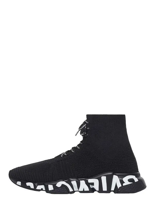 Balenciaga Speed Lace Up Sneakers - Black/white