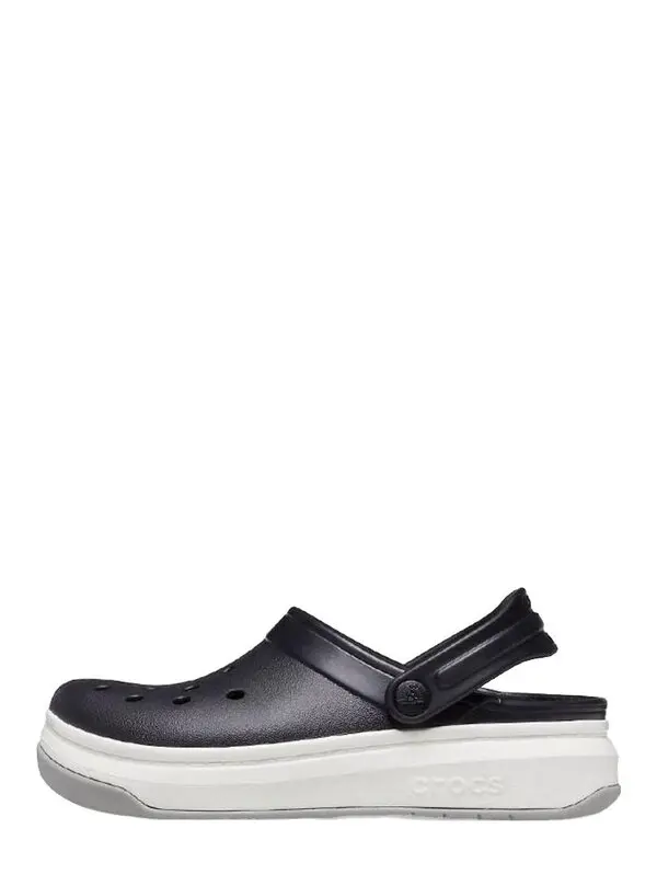 CROCS Crocsband Full Force Thick Sole Sandals - Black And White