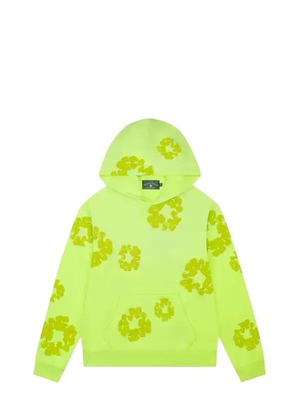 DENIM TEARS Cotton Wreath Hoodie - Neon Green