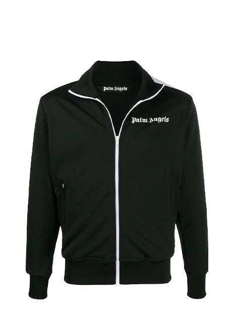 Palm Angels Sporty Stripes Zip-up Track Jacket - Black