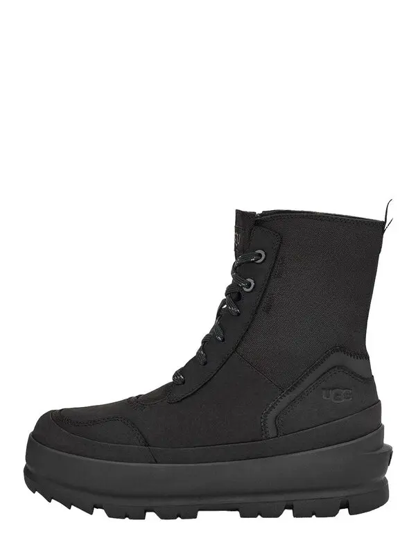 UGG Lug Sole Lace-up Boots - Black