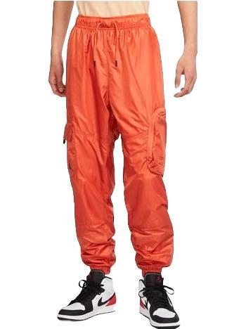 JORDAN Solid Color Big Pocket Breathable Woven Sports Pants/trousers/joggers Orange - Multi-color