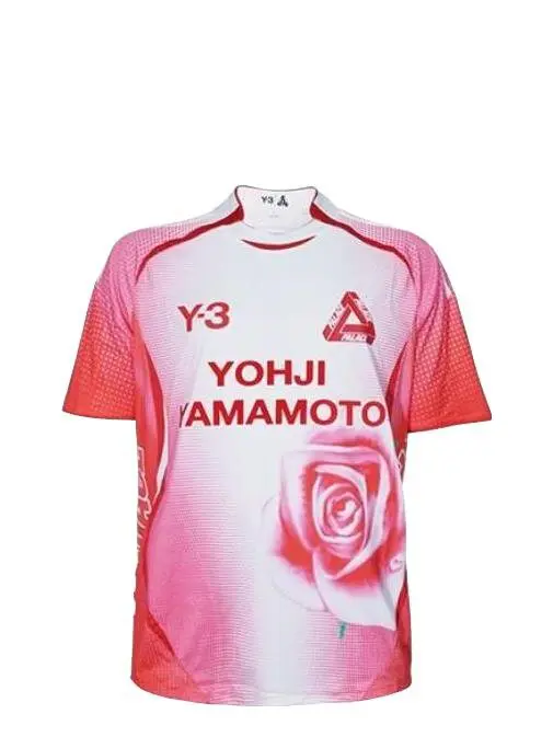 Adidas Y-3 X Palace Graphic Rose T-shirt - White/red