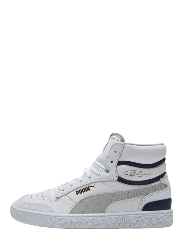 PUMA Ralph Sampson Mid Top Sneakers - White/gray Violet/peacoat