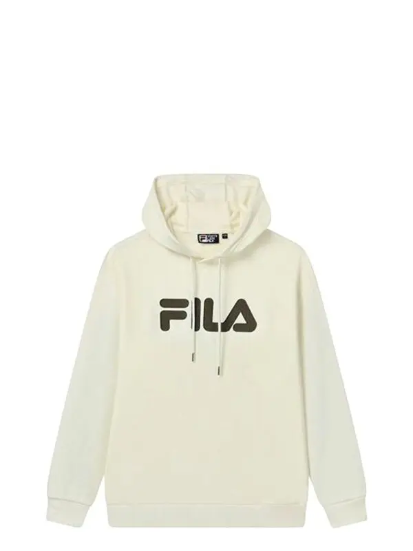 FILA Classic Logo Hoodie 'white Black - White/black