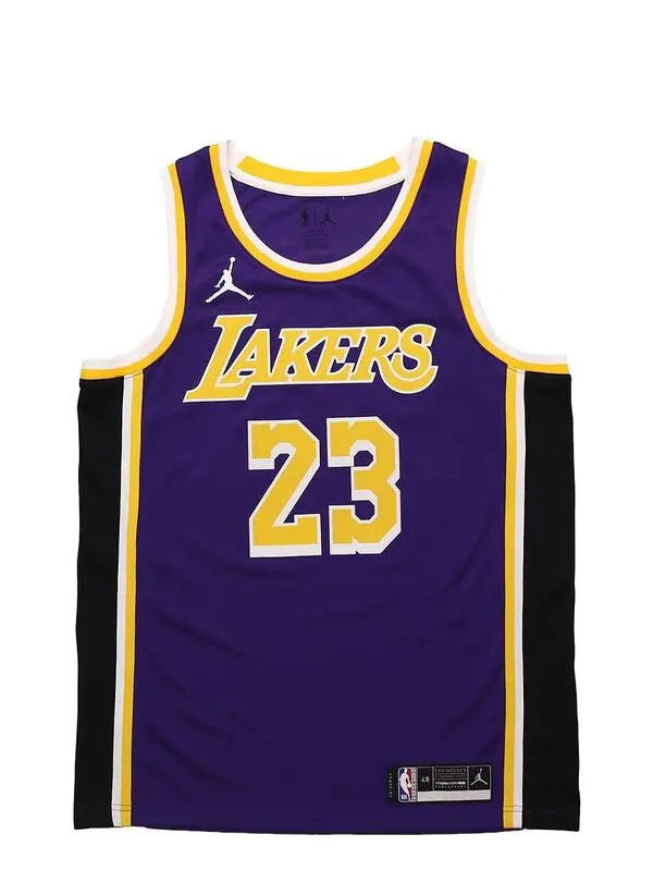 JORDAN Los Angeles Lakers Lebron James Statement Jersey - Purple