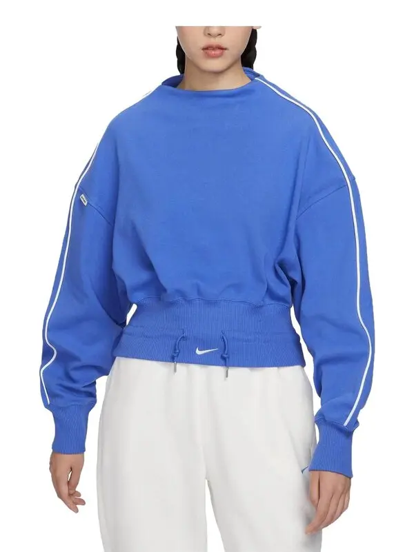 Nike Collection Enterprise-collar Top - Comet Blue/mountain White