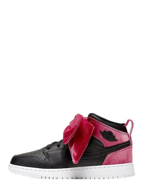 JORDAN 1 Mid Bow Xld Sneakers - Black/black-noble Red