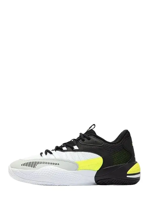 PUMA Court Rider 2.0 Basketball Shoes - White/yellow/black