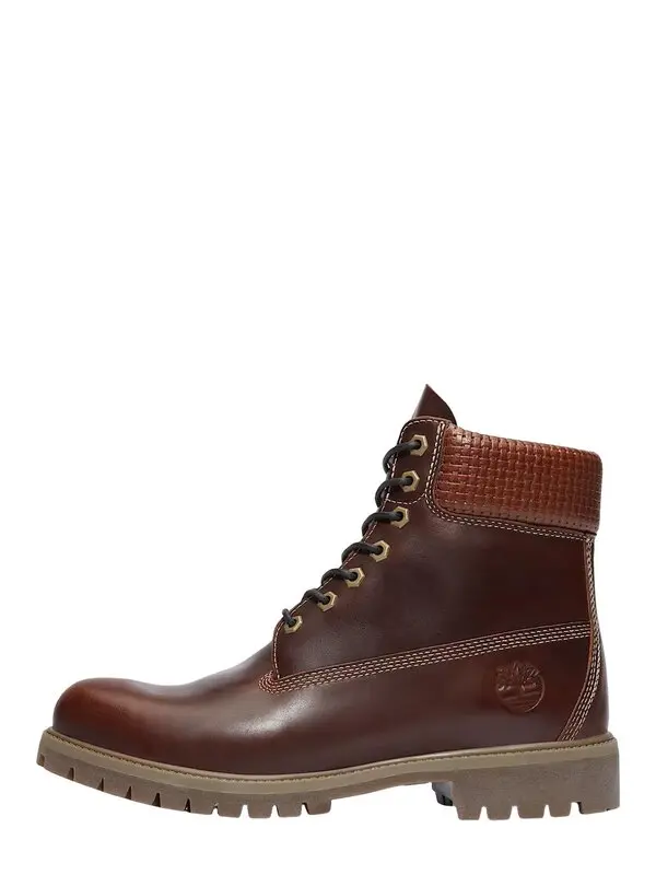 Timberland Premium 6 Inch Waterproof Full Grain Boots - Brown Full Grain/black