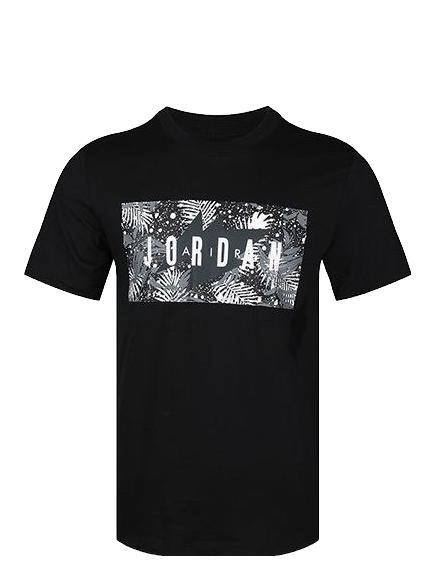 JORDAN Air Poolside Flowers Short Sleeve T-shirt - Black