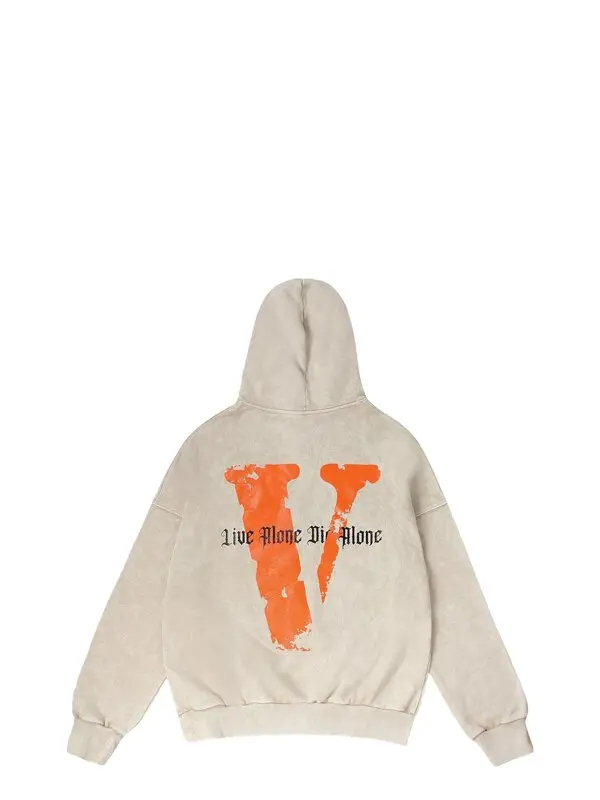 VLONE Live Alone Die Alone" Hoodie - Wheat Beige/orange