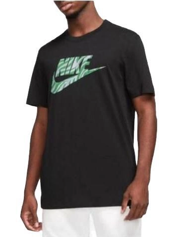 Nike T-shirt 'black Green - Black/multi-color