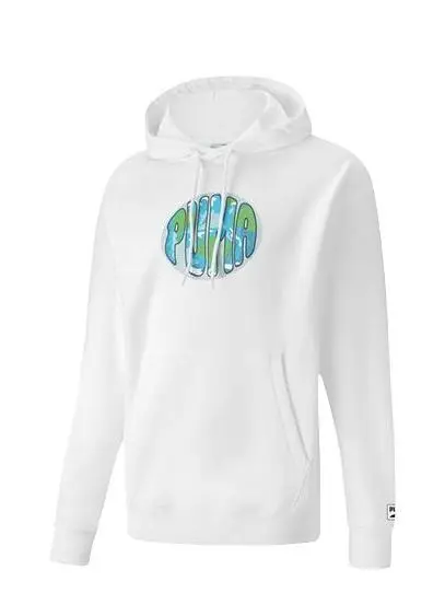 PUMA Downtown Printing Pullover Casual - White