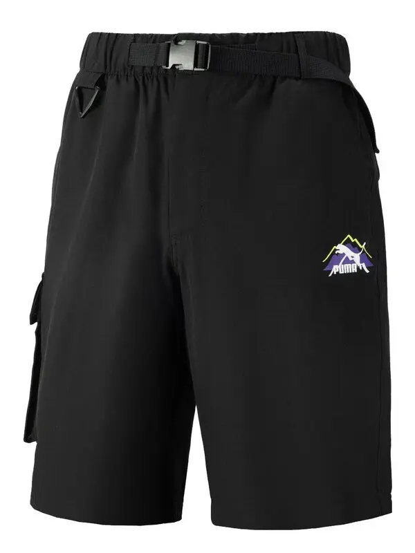 PUMA Camping Mountain Cargo Shorts - Black/white/purple