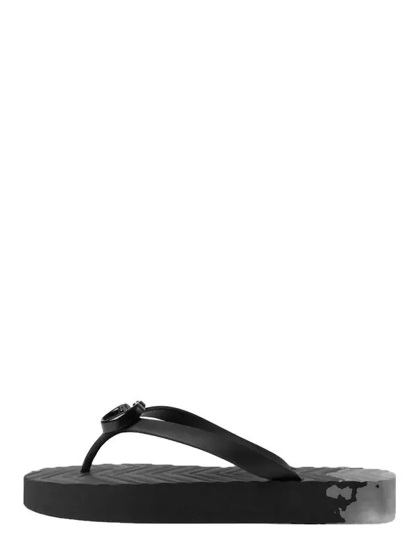 Gucci Chevron Thong Sandal - Black