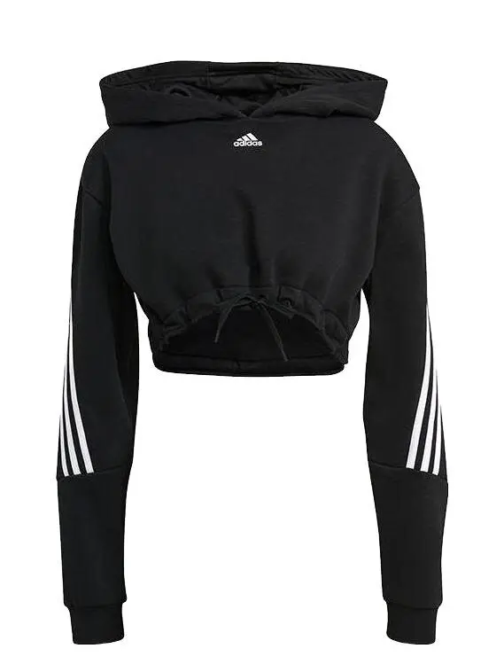 Adidas Cropped Hoodie - Black