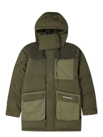 CONVERSE Premium Mid Down Jacket - Cargo Khaki