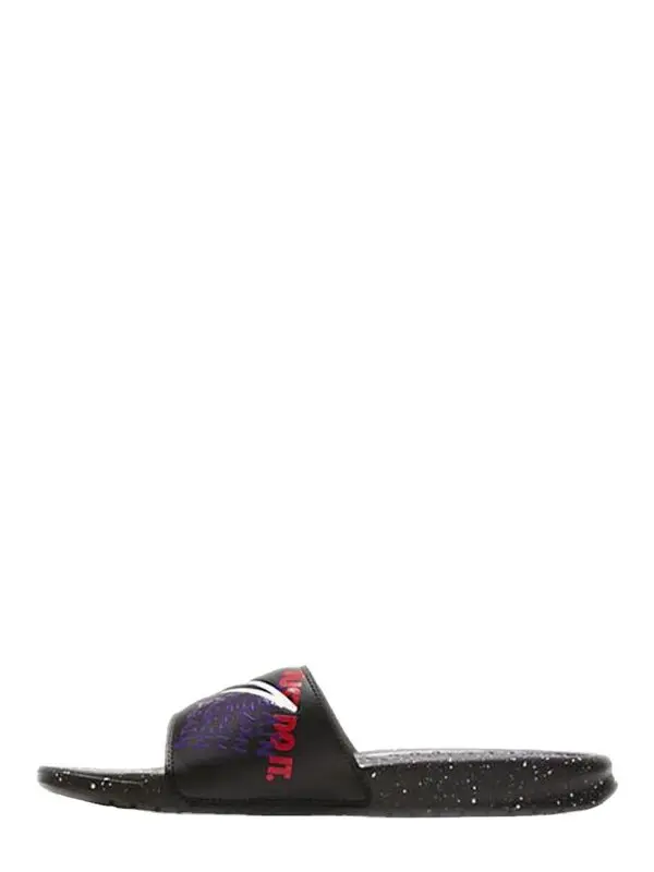 Nike Benassi Slide "planet Of Hoops - Black/muti-color